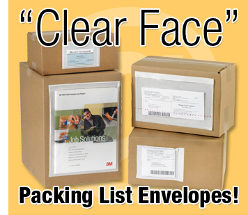 “Clear Face” Packing List Envelopes!